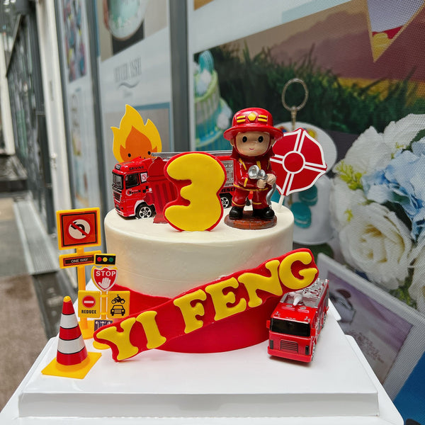 Firefighter fire truck Cake Singapore/fireman cake sg/- Order online ...