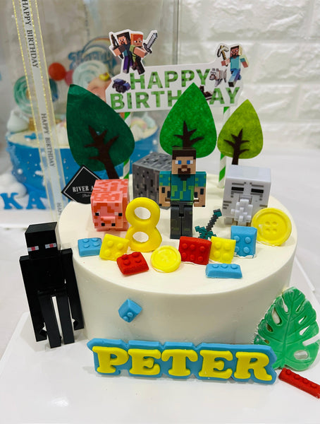 Minecraft Adventure cakes singapore - River Ash Bakery