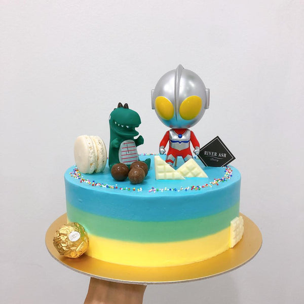 Ultraman Cake SG - Boys birthday cakes singapore - River Ash Bakery