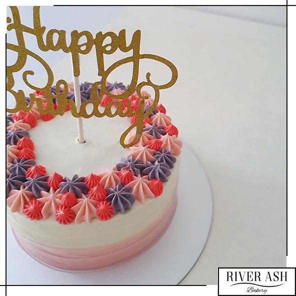 Cascading Rosette Cake - Floral Cakes Singapore - River Ash Bakery