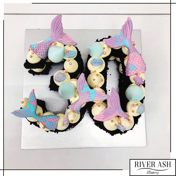 Monogram Mermaid Cake - Number/Alphabet/Monogram Cakes Singapore ...