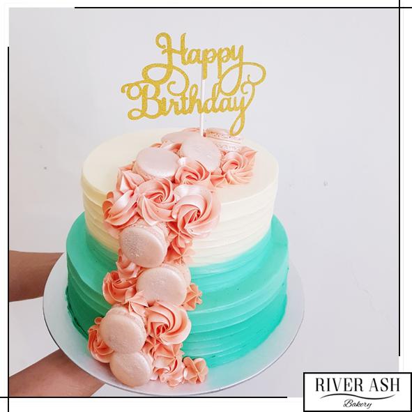 Shimmery Cascading Macaron Cake - Wedding Cakes SG/ 21st Birthday SG ...